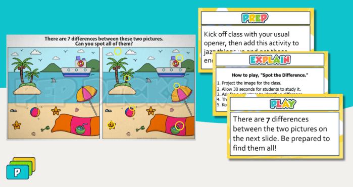 Spot the Difference | Beach Day – PEP Decks